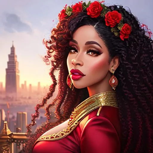 Cardi. B, Hyper realistic, detailed face,battlefield... | OpenArt