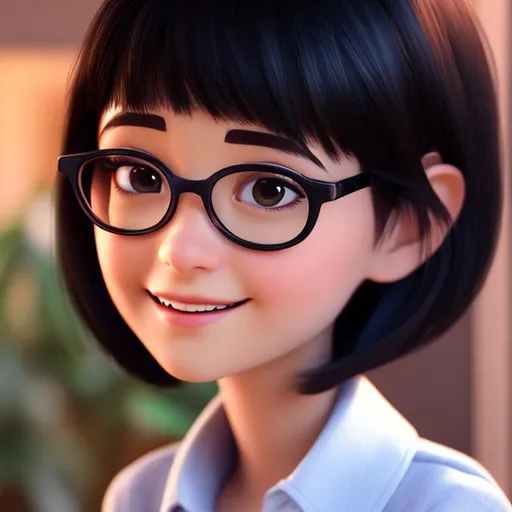 Disney, Pixar art style, CGI, cute girl, asian, blac... | OpenArt