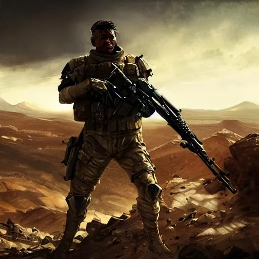 concept art style, two shot of futuristic special op... | OpenArt