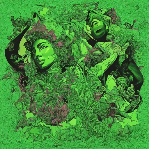 album cover, all green