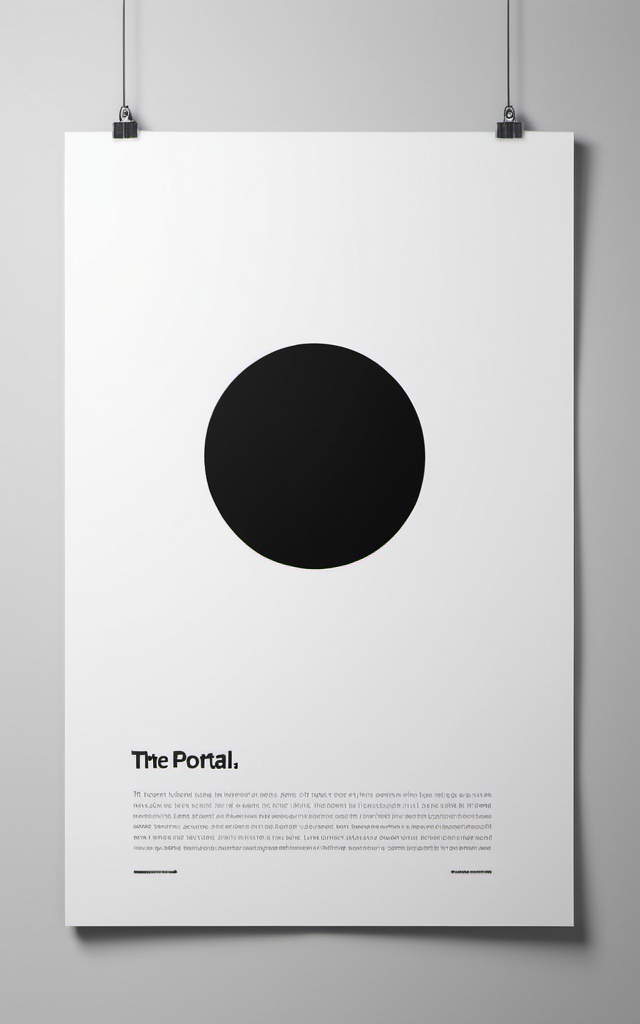 Poster for a product with the name 'The portal' and...