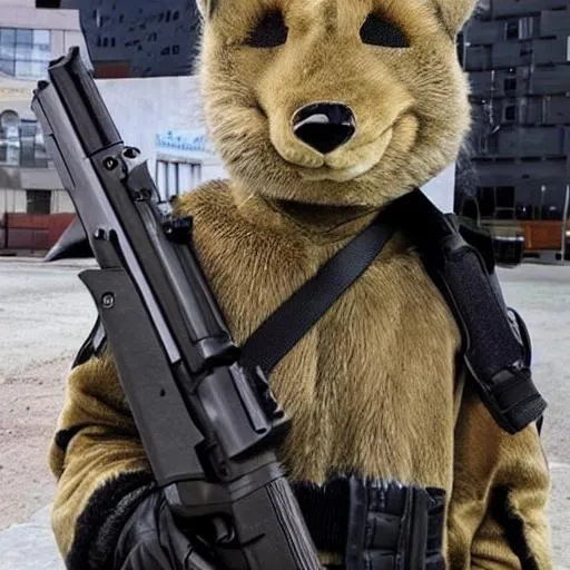 A hamster wearing army uniform with bazooka | OpenArt