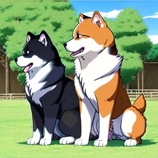 akita inu from the ginga densetsu weed anime | OpenArt