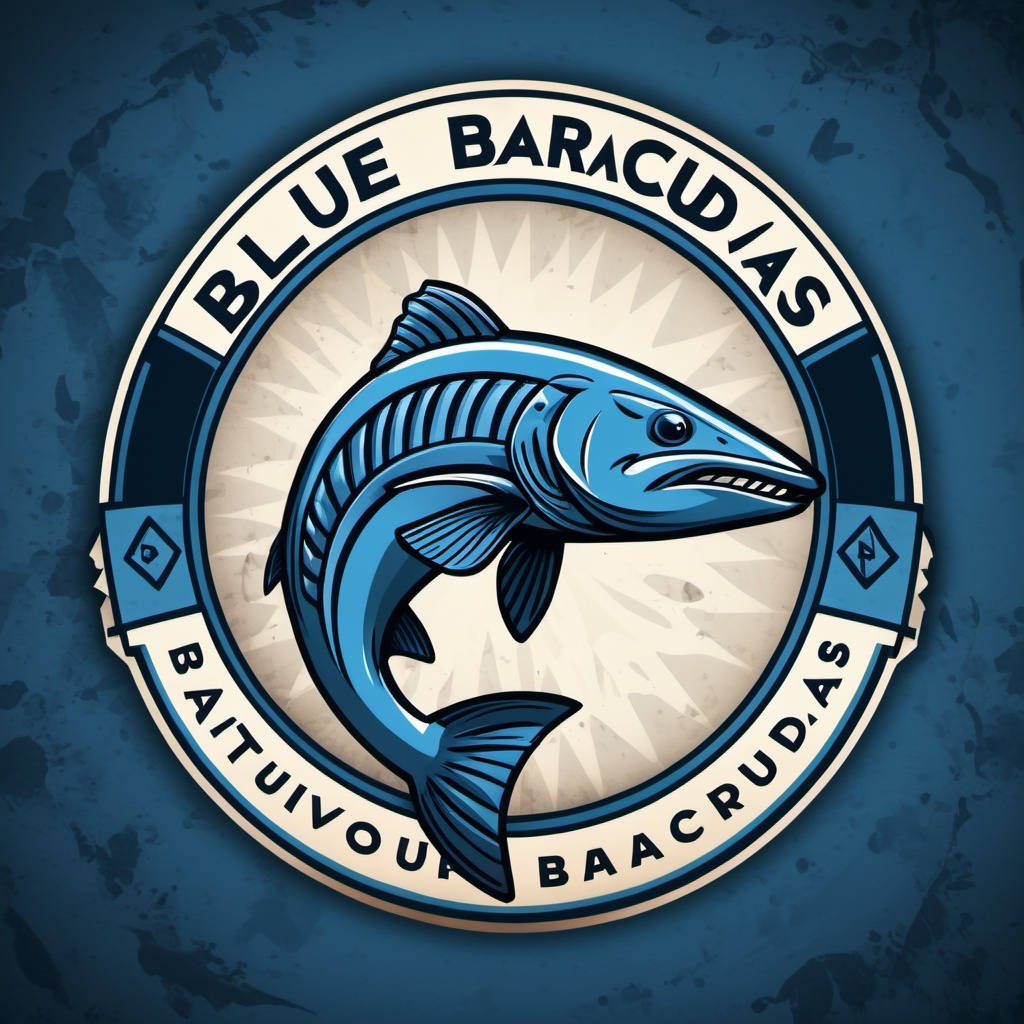 Logo for Blue Barracudas pattered after Survivor logo