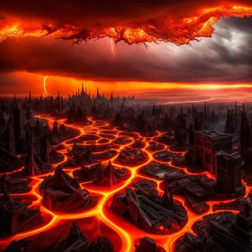 Chaos ruptures the earth, detailed scene, digital pa... | OpenArt