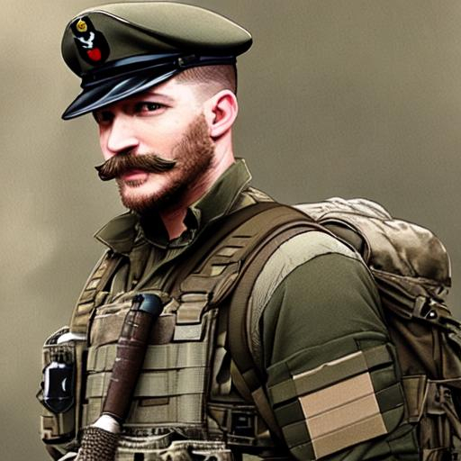tom hardy, moustache, military soldier, infantry, br... | OpenArt