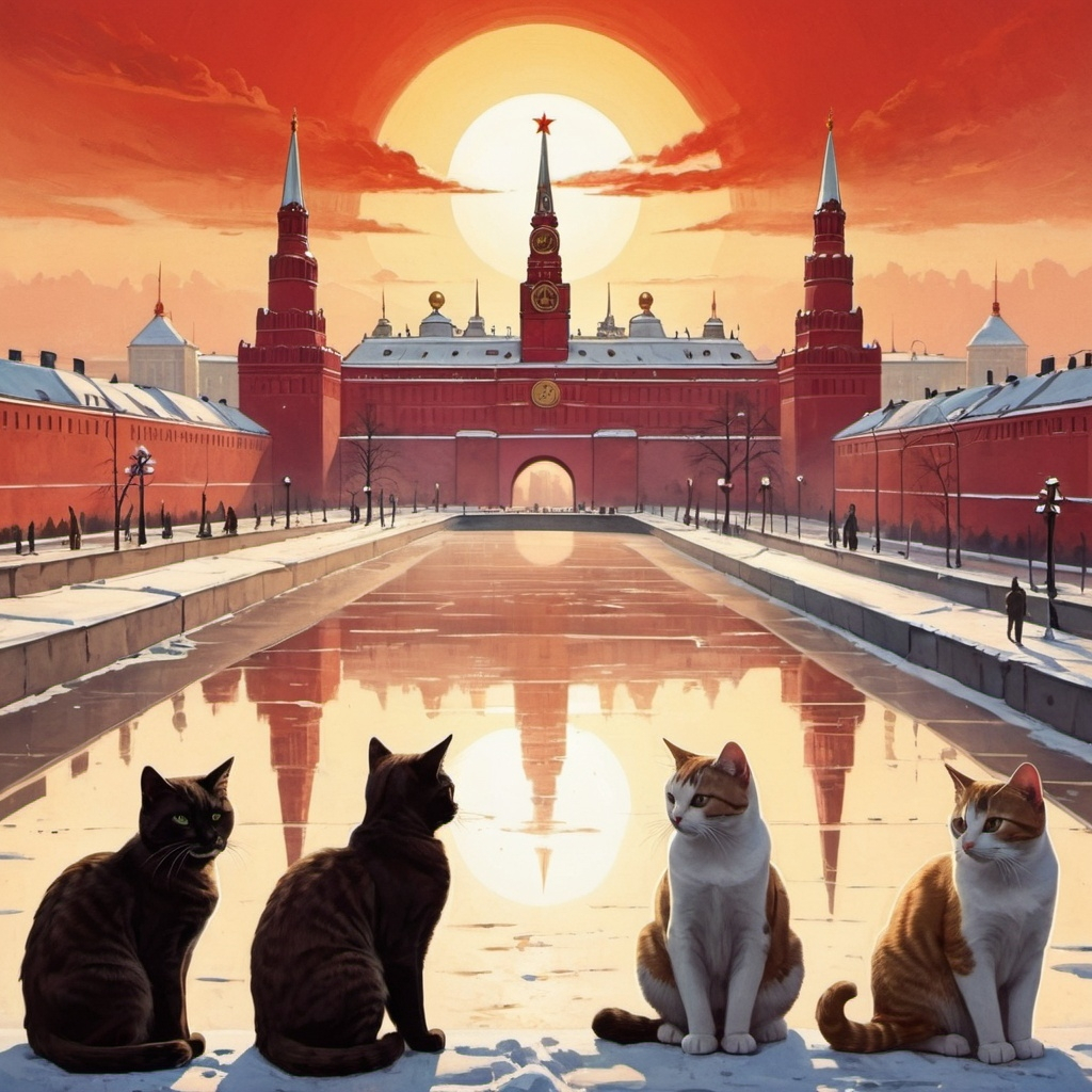 Soviet Union, landscape, buildings, endless cats, su...