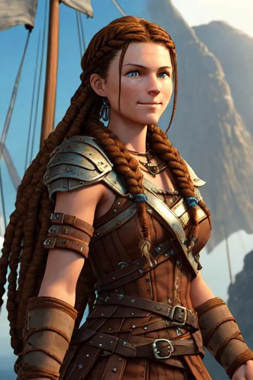 artwork of short hair dark skinned female played by... | OpenArt