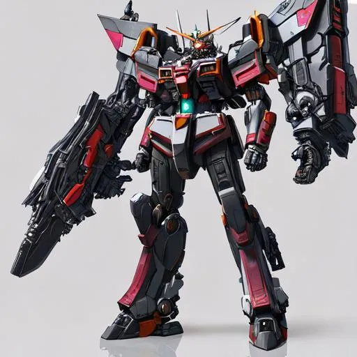 Gundam, frame inversion, detailed face, large mech b...