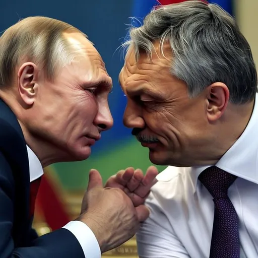 Vladimir Putin and Viktor Orban Hungarian primer min...