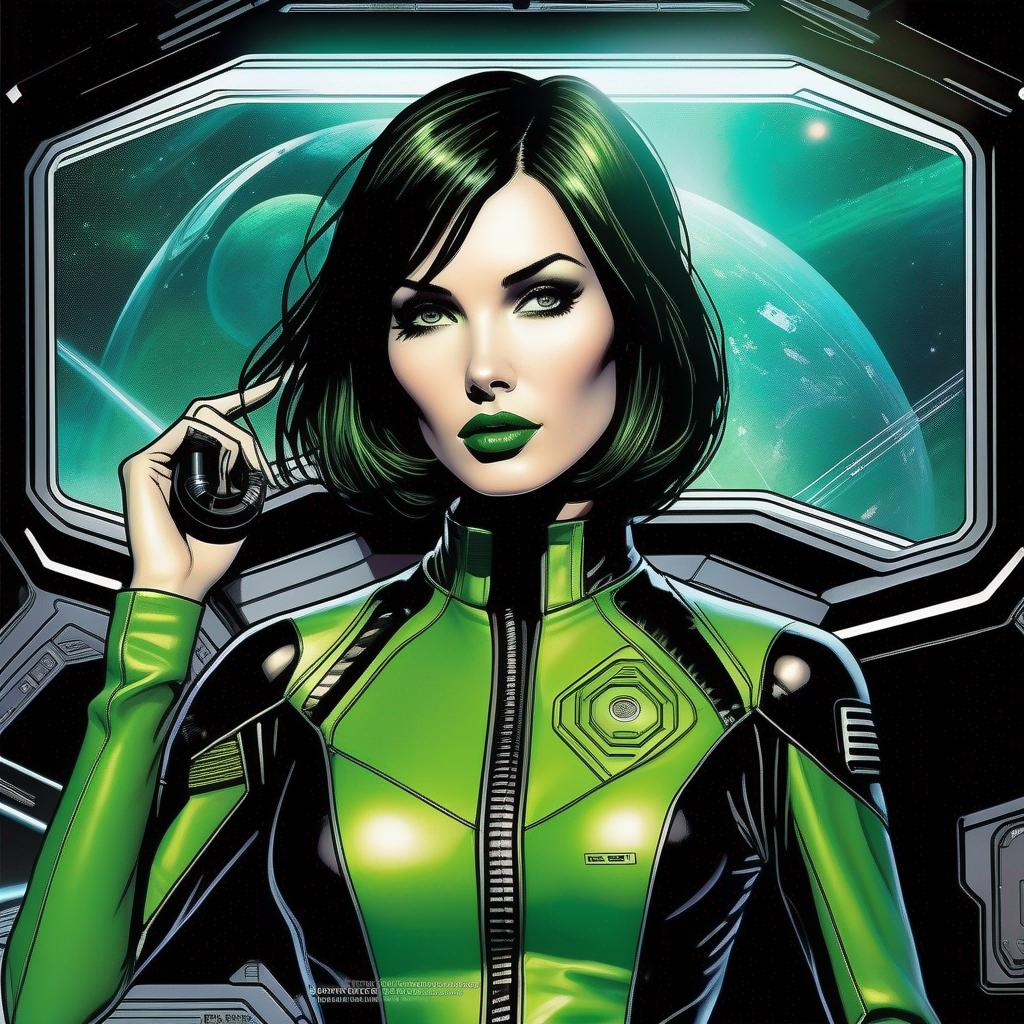 Detailed Green Skinned Character Portrait Full Body