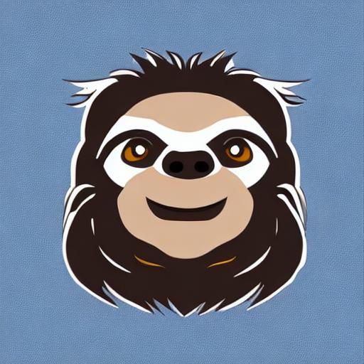 2d ferocious {sloth}, vector illustration, angry eye... | OpenArt