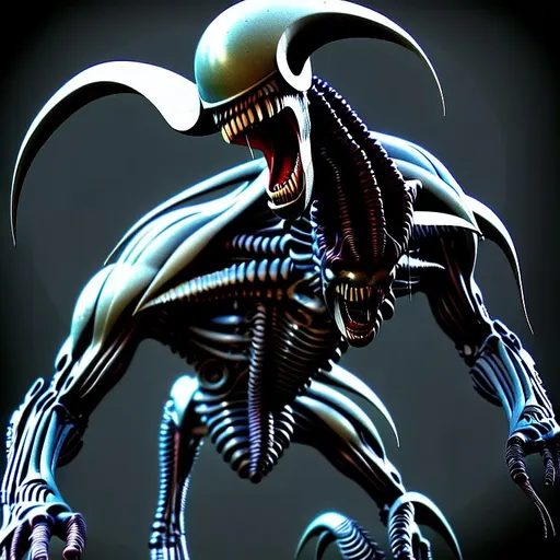illustration, Front face view of a xenomorph from al... | OpenArt