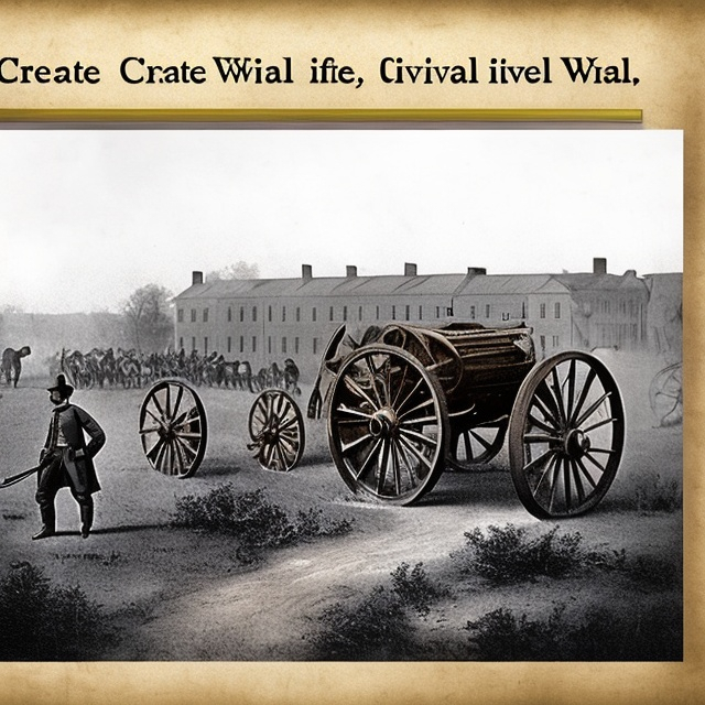 Create what life looked like during the Civil War.