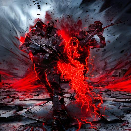 mental battlefield destruction blood gore | OpenArt