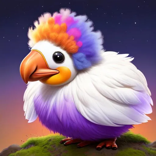 side view, wide view, 7 "colorful, proud, chunky, h... | OpenArt