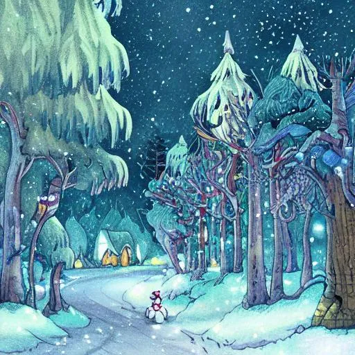 Highly-detailed Pixel art. It's winter and the snow... | OpenArt