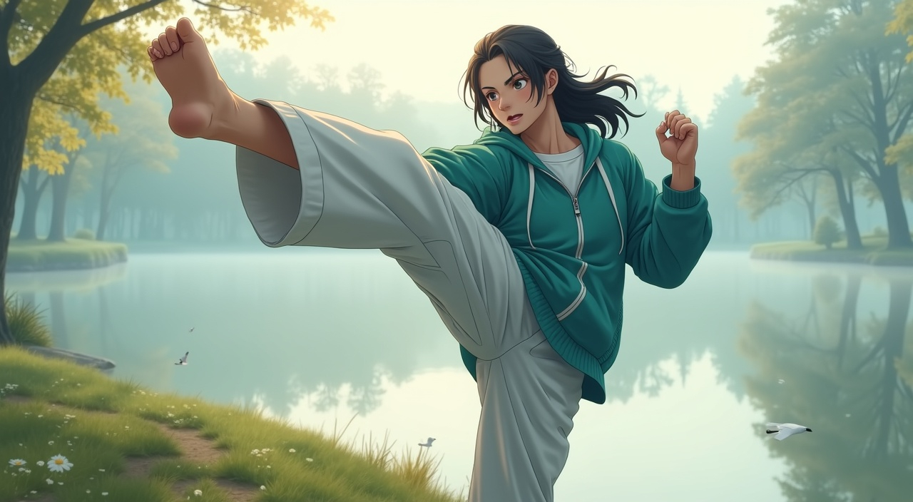 A realistic anime male character @FoIDVdsgPTEkT7pKHr...
