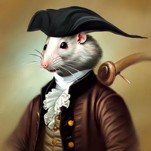 white rat furry with green dog collar | OpenArt