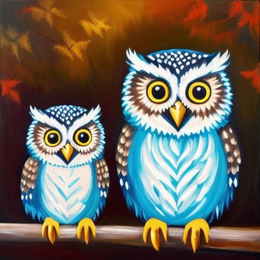 Painting of baby owls | OpenArt