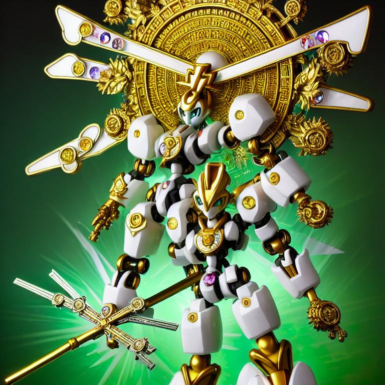 highly detailed godly supreme medabot with big symme...