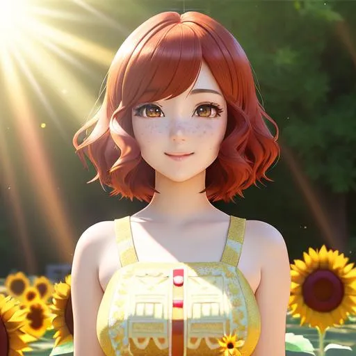 Render of a very beautiful naive 3d anime girl, full... | OpenArt