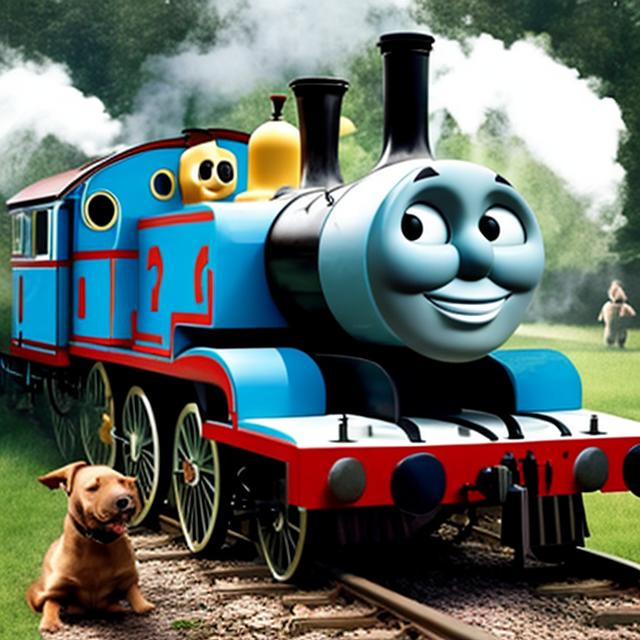 Thomas the train ran over a dog | OpenArt