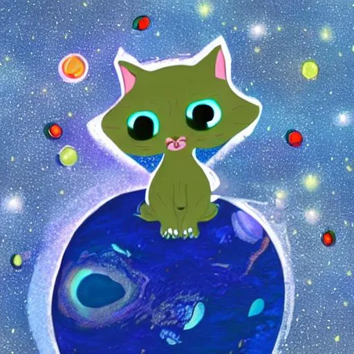 cute alien cats on a planet called milky | OpenArt