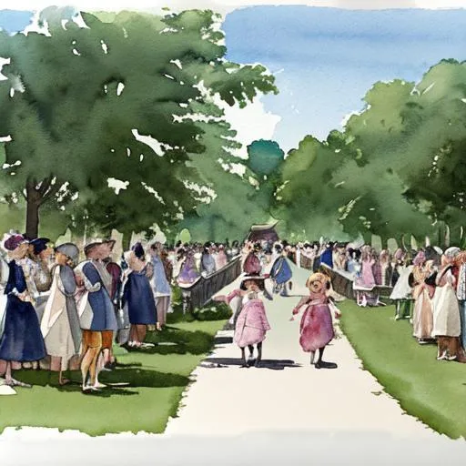 A watercolor illustration of a split scene: one side...