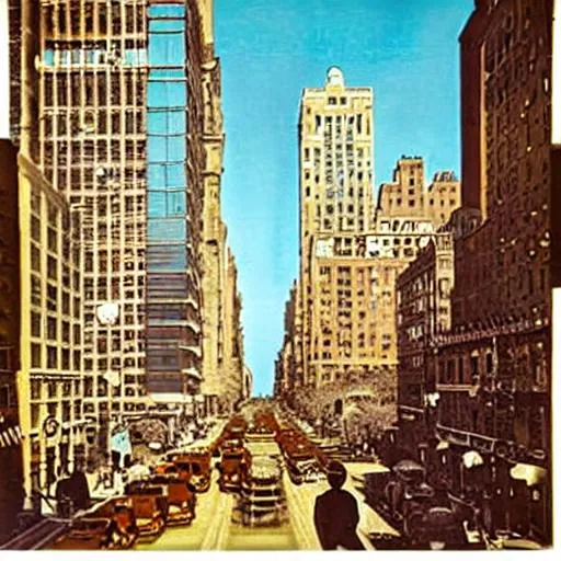 1920s city streets colourized | OpenArt