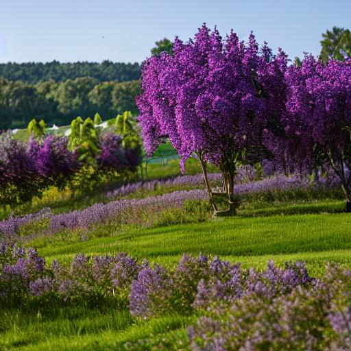 Landscape with lilacs | OpenArt