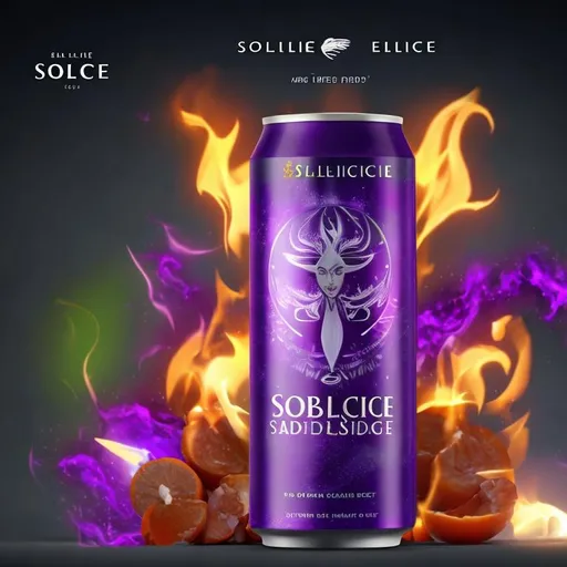 solstice energy drink advert in style of ghibl with...