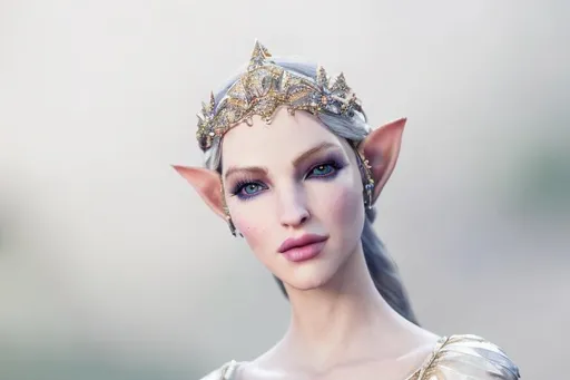 Female elf, character art, queen, magical, vivid, ph...