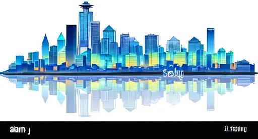 the city of seattle in the style of eyvind earle | OpenArt