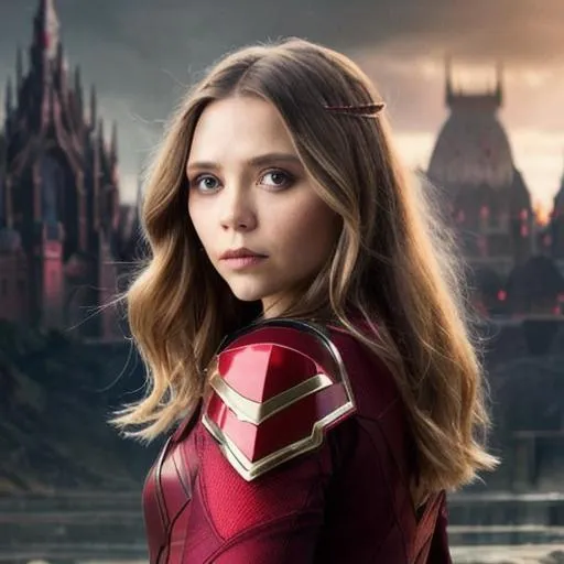 half-length portrait of Firegirl as a Marvel superhe... | OpenArt