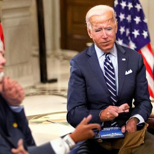 joe biden sniffing hunter bidens hair | OpenArt