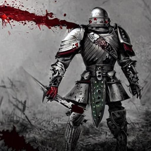 a traitor knight killing his teamates with his bare... | OpenArt