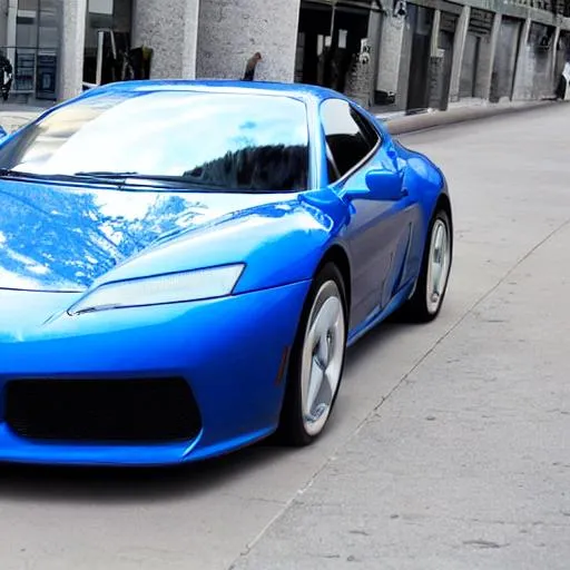 Modern car blue