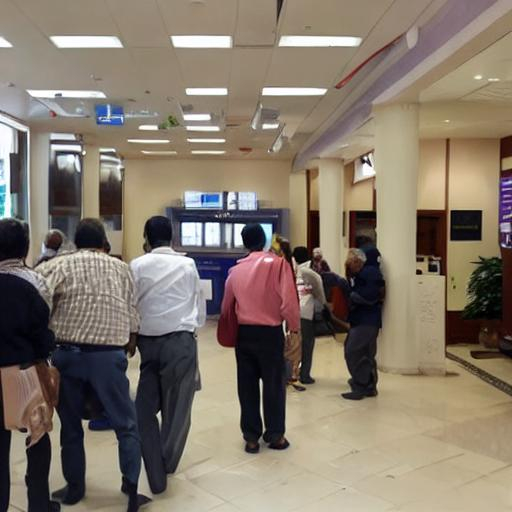 Inside the busy hall of a local bank, while my old m...