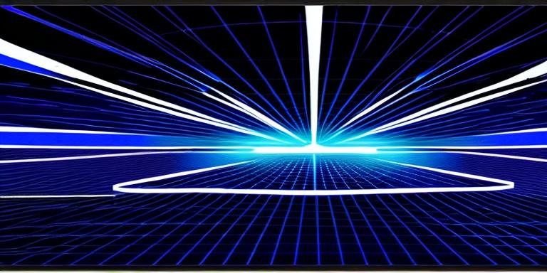 abstract electric blue internet with network symbols...