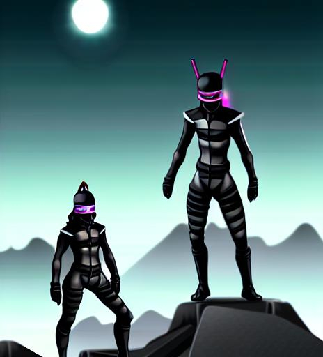 CG, Anime, Cell Shading, Sci fi Android Ninja, with... | OpenArt