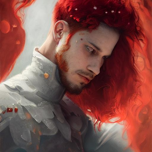Portrait of {Prince} with {red} hair and with cute f... | OpenArt