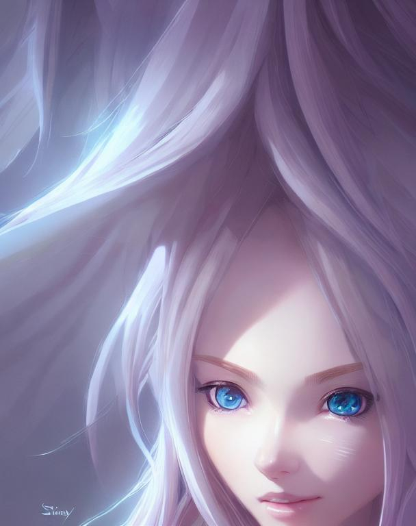 Closeup face portrait of an elf, smooth soft skin, b...