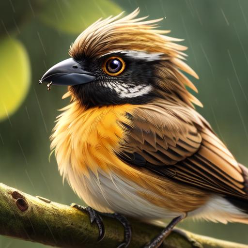 Highly detailed of cucak Rowo bird,DSLR,pretty eyes,...