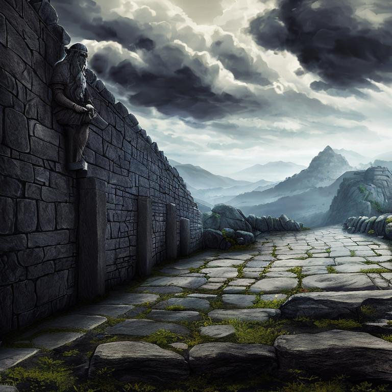 stone wall, Dwarf statue on DeviantArt | OpenArt