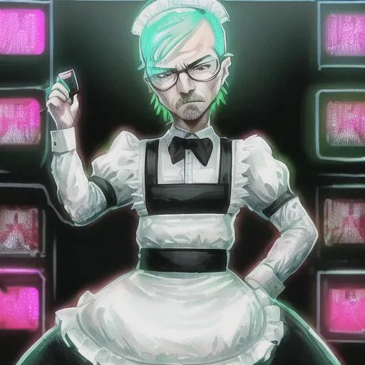 Walter White from breaking bad in a cute maid french...