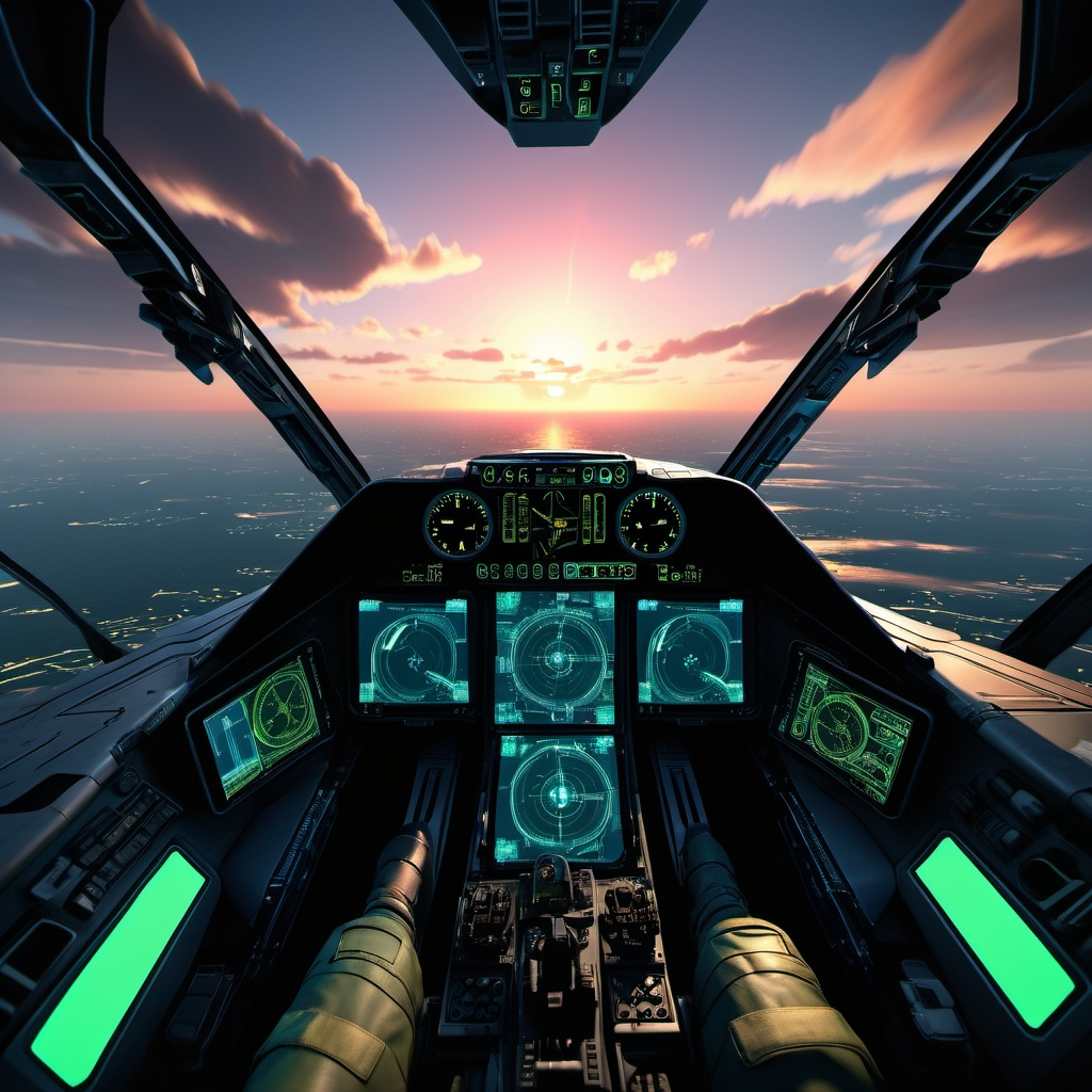 fps game with HUD user interface, jet fighter,UI hud