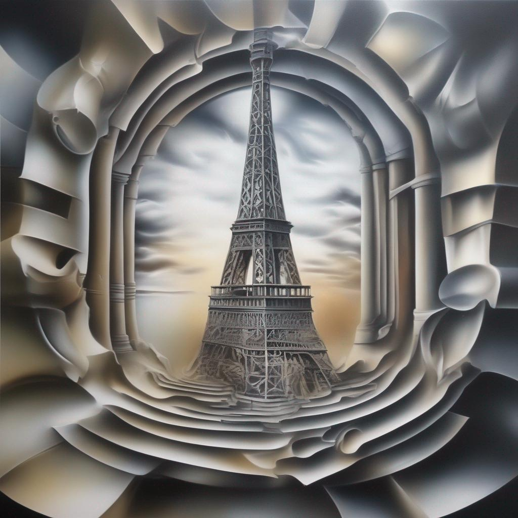 A Study in Structure, in airbrush art style, Masterp...