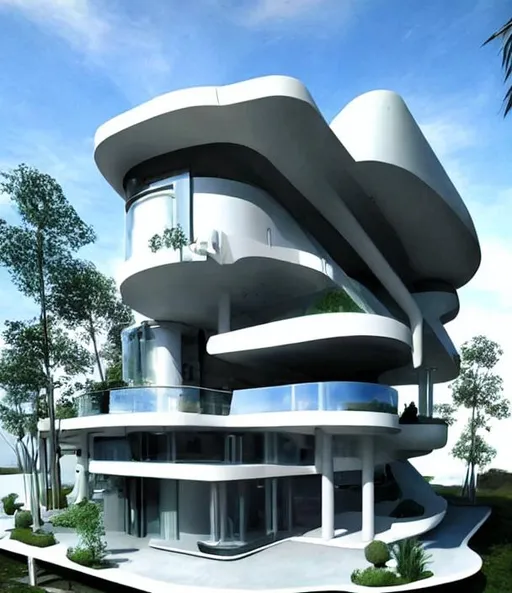 e.g. a super detailed futuristic house