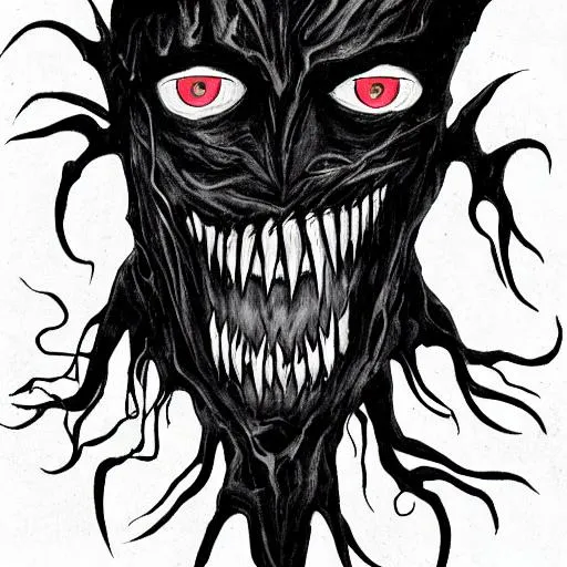 black and white illustration creative design junji i... | OpenArt